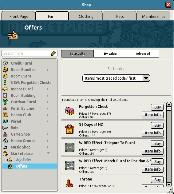 MarketPlace - Habbox Wiki
